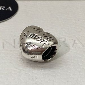 Pandora | Jewelry | Pandora Silver Language Of Love Heart Charmretired ...